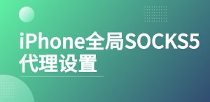 iPhone全局SOCKS5代理设置：简单实现全局代理 - IPdodo跨境网络资讯